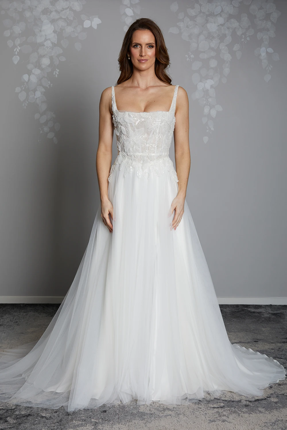 Seba | Floral Lace Tulle Wedding Dress | Vinka Design