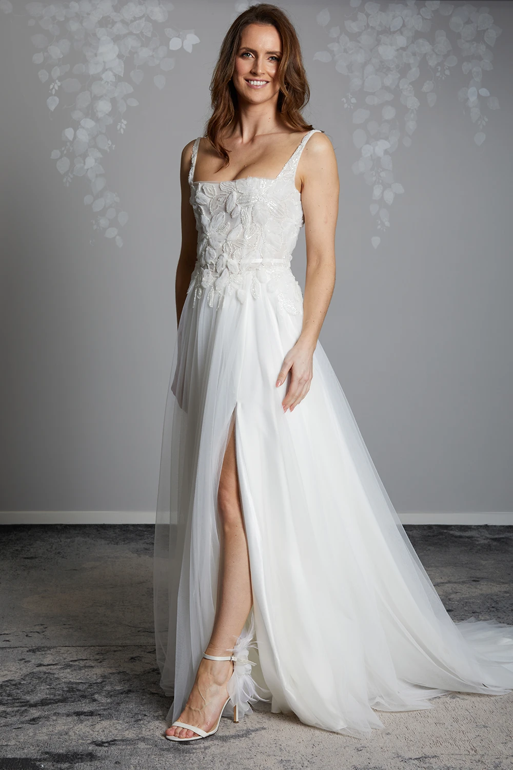 Seba | Floral Lace Tulle Wedding Dress | Vinka Design